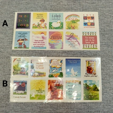 Jual Yeraya Stiker Kata Rohani Bahasa Inggris Kecil Isi 10 Gambar ...