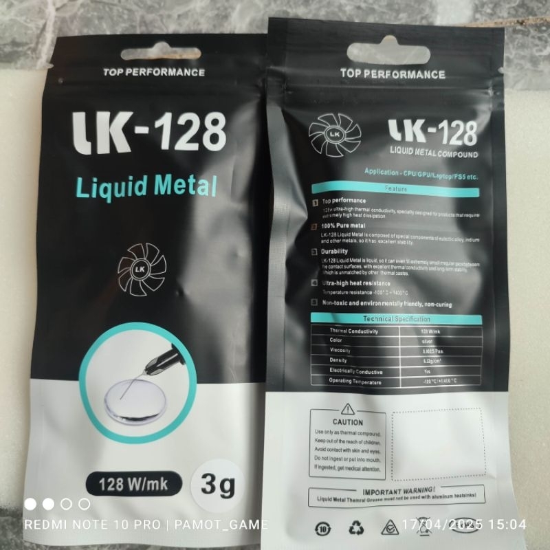 Jual Pasta ps5 ps4 pro pc gaming liquid metal Lk128w/mk 3g | Shopee ...