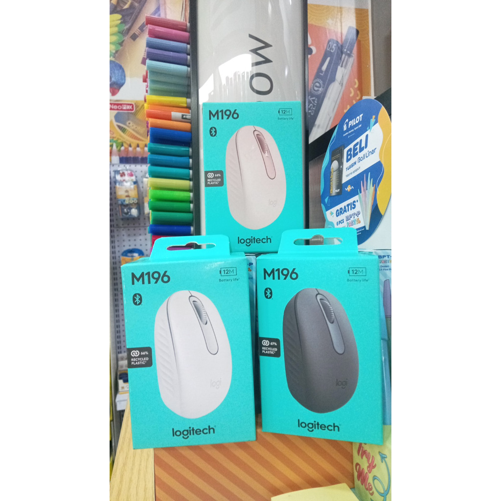 Jual Logitech M196 Mouse Wireless Bluetooth, Mouse Ringkas dan Portabel ...