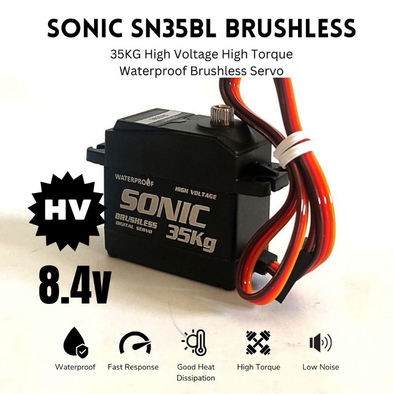 Jual SONIC 35KG BRUSHLESS SERVO 0.07S 180 DEGREE RC BOAT CAR BUGGY ...