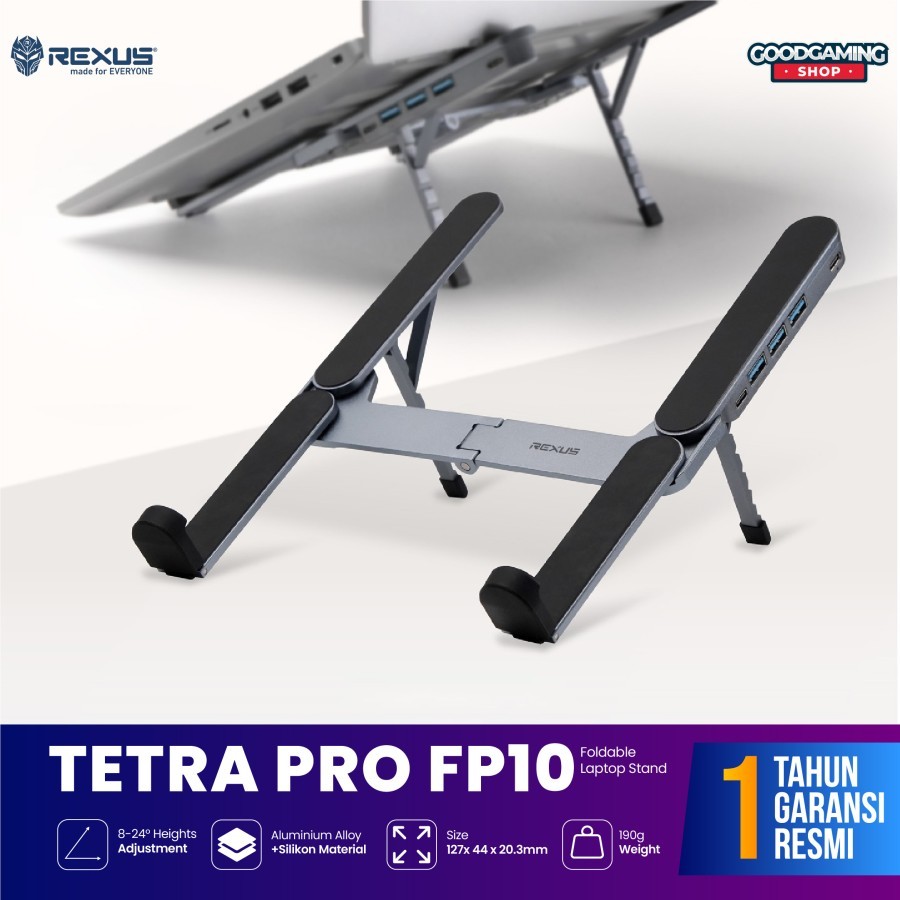 Jual Rexus Tetra Pro FP10 Foldable Laptop Stand / Dudukan Lipat Laptop ...