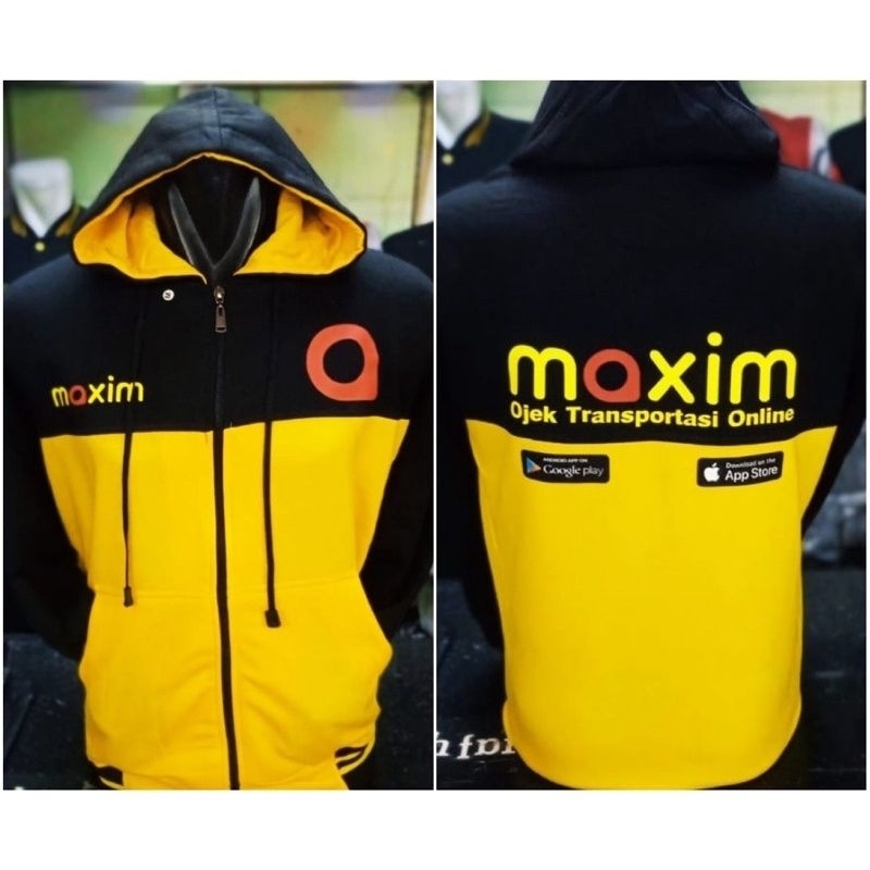 Jual jaket jiper maxim kombinasi HK jaket polos jaket simple | Shopee ...
