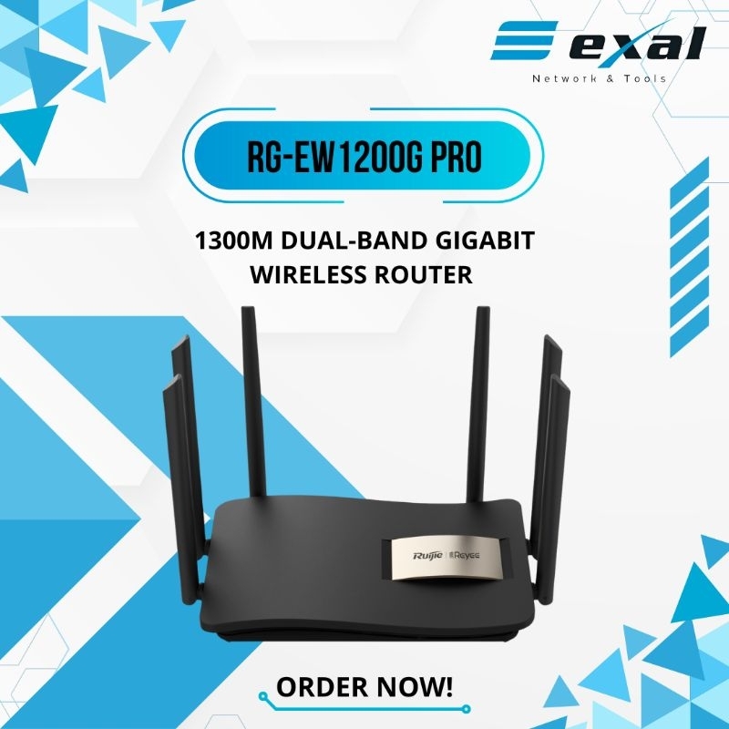 Jual WIRELESS ROUTER RUIJIE reyee RG-EW1200G PRO 1300M Dual-Band ...