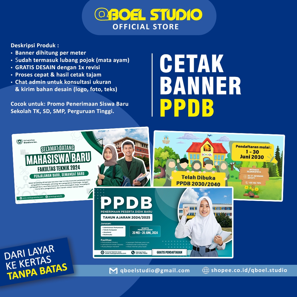 Jual Banner / Spanduk PPDB Penerimaan Siswa Baru SD, SMP, SMA ...