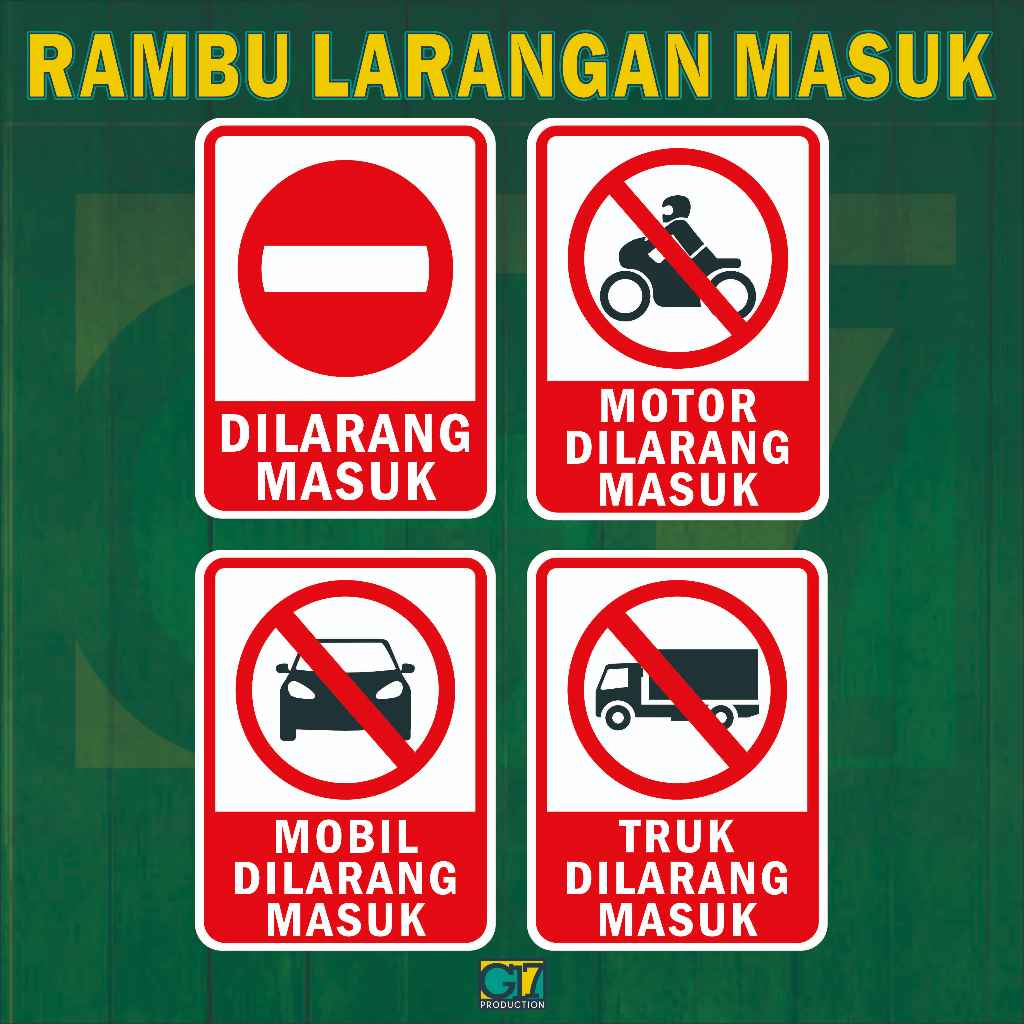 Jual Rambu Dilarang Masuk | Sign Dilarang Masuk | Shopee Indonesia