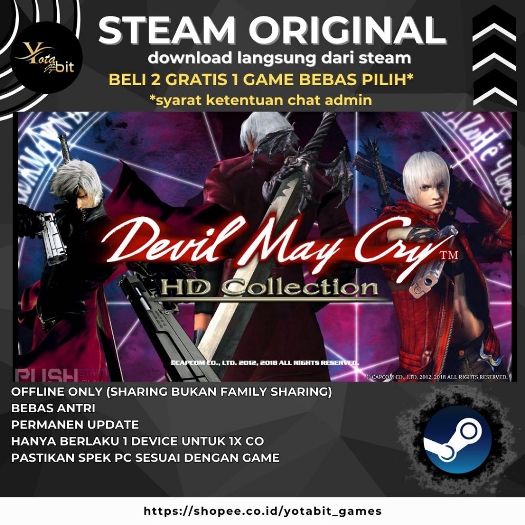Jual Devil May Cry Hd Collection Game Pc Sharing Original Offline