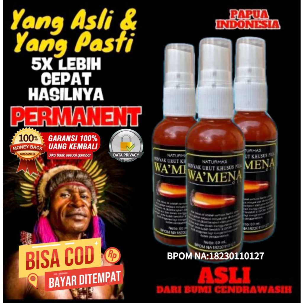 Jual minyak daun tiga jari wa'mena bpom minyak urut obat tradisional ...