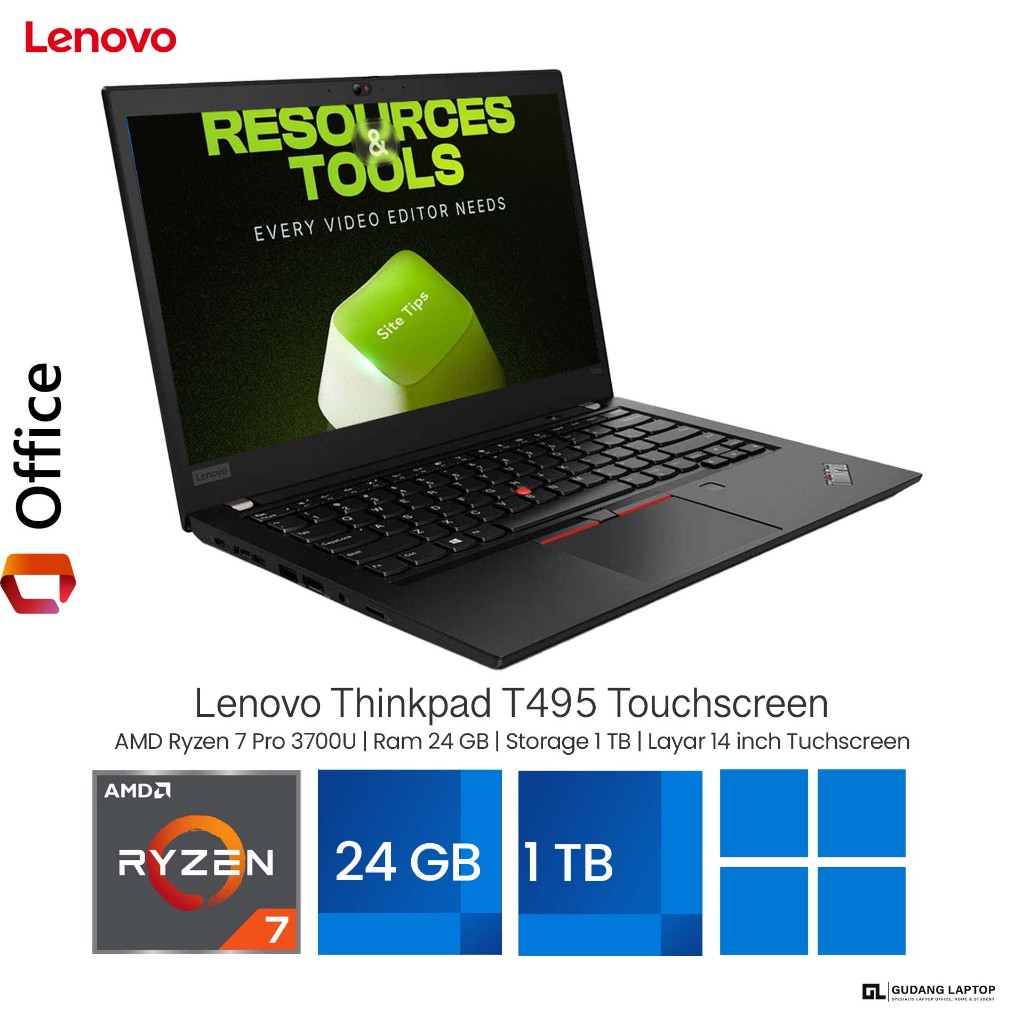 Jual Laptop Gaming Lenovo Thinkpad T495 AMD Ryzen 7 Pro Ram 24 GB SSD 1 ...