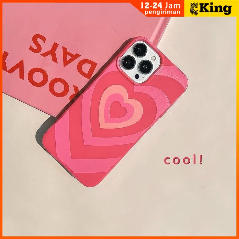 Jual [ TPC ] iPhone Case For iphone 11 12 13 14 15 16 Series TPU Soft Case Pink Love Print ...