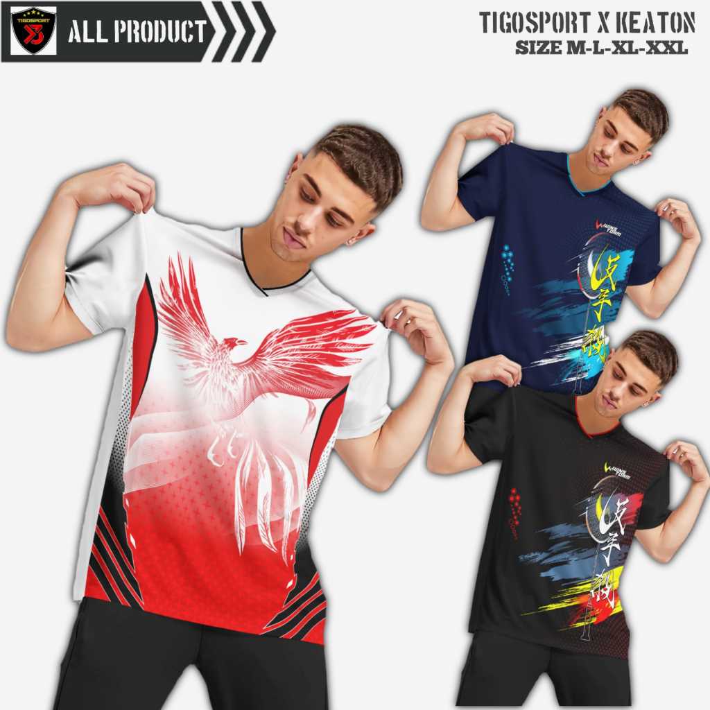 Jual [ RUNNING ] BAJU KAOS RUNNING/ KAOS MERAH PUTIH JERSEY BADMINTON ...