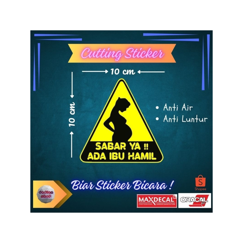 Jual stiker ibu hamil cutting sticker ukuran 10 cm | Shopee Indonesia