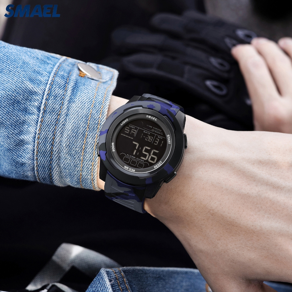 Jual SMAEL 8105 MC Jam tangan pria itu memiliki piringan malam yang ...