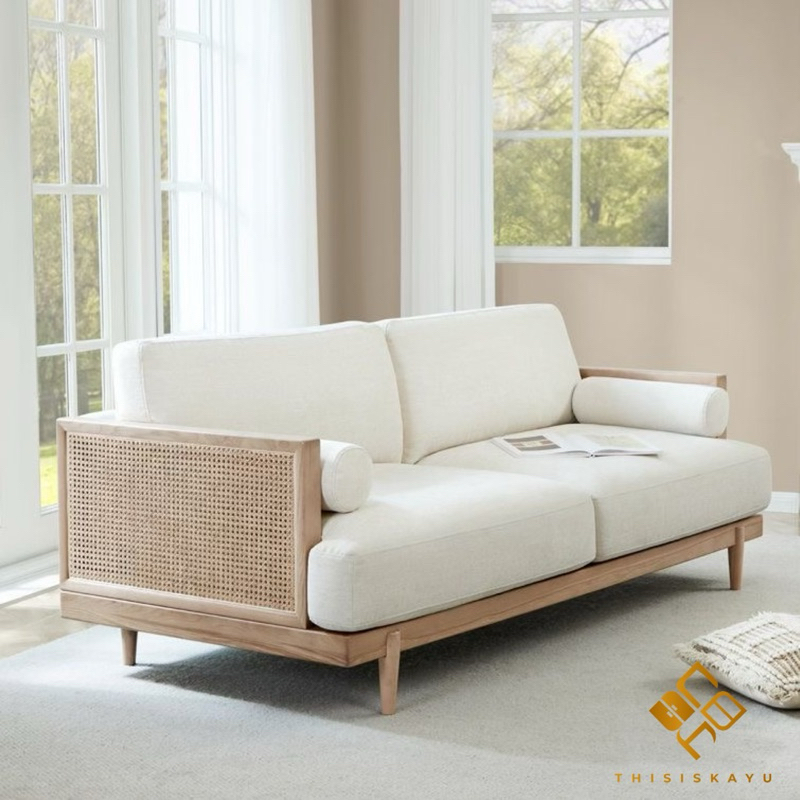 Jual SOFA KAYU JATI MIX ANYAMAN ROTAN GAYA JAPANDI JAPANESE STYLE ...