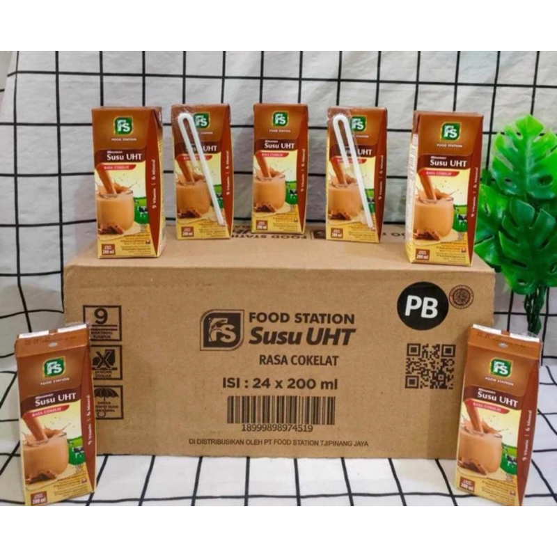 Jual Susu FS UHT coklat dan Fullcream 200ml exp 9 desember 2026 susu ...