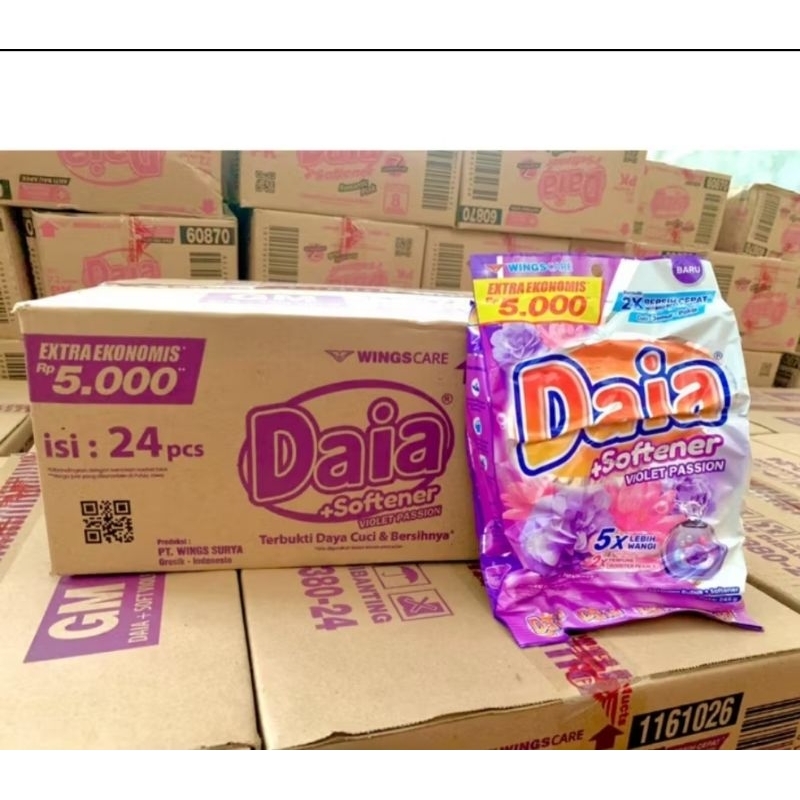 Jual Detergen Daia Eceran 5000 an 1 Dus isi 24 Pcs @245gr | Shopee ...