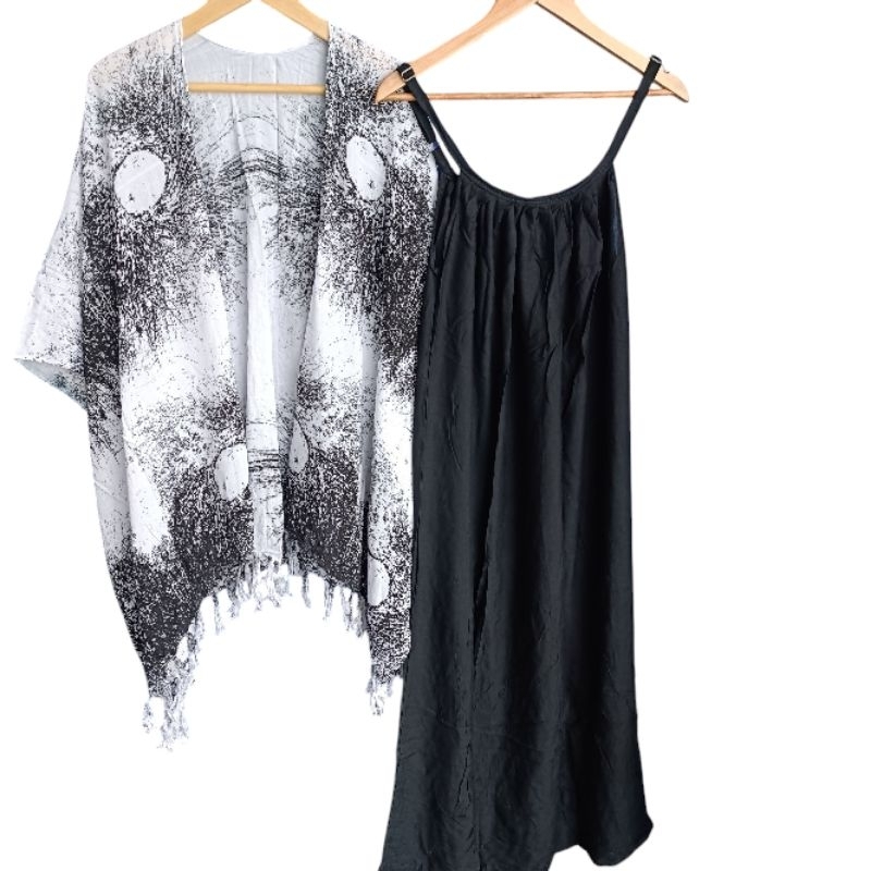 Jual SETELAN DRESS LOBEK PANJANG DAN OUTER AKAR BALI | Shopee Indonesia