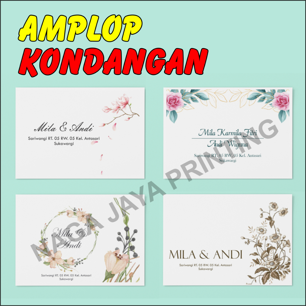 Jual 50 PCS AMPLOP MOTIF BUNGA ( Amplop Kondangan/Amplop Sumbangan ...