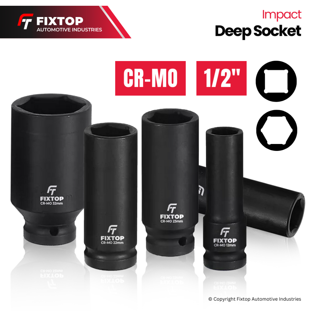 Jual FIXTOP Mata Shock Impact Panjang 1/2 Deep Socket Impact 8mm - 36mm ...