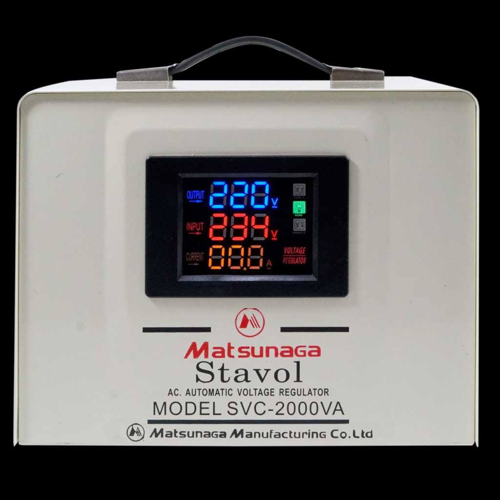 Jual Stavolt SVC Digital 2000W MATSUNAGA Stavolt Stabilizer Listrik ...