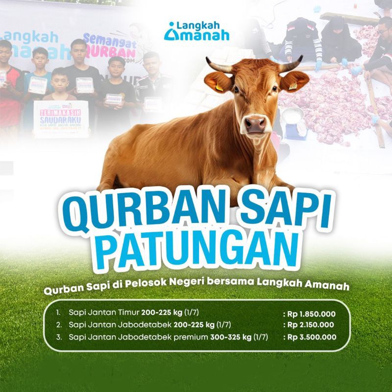 Jual LANGKAH AMANAH - Qurban Sapi Patungan (1/7) | Shopee Indonesia