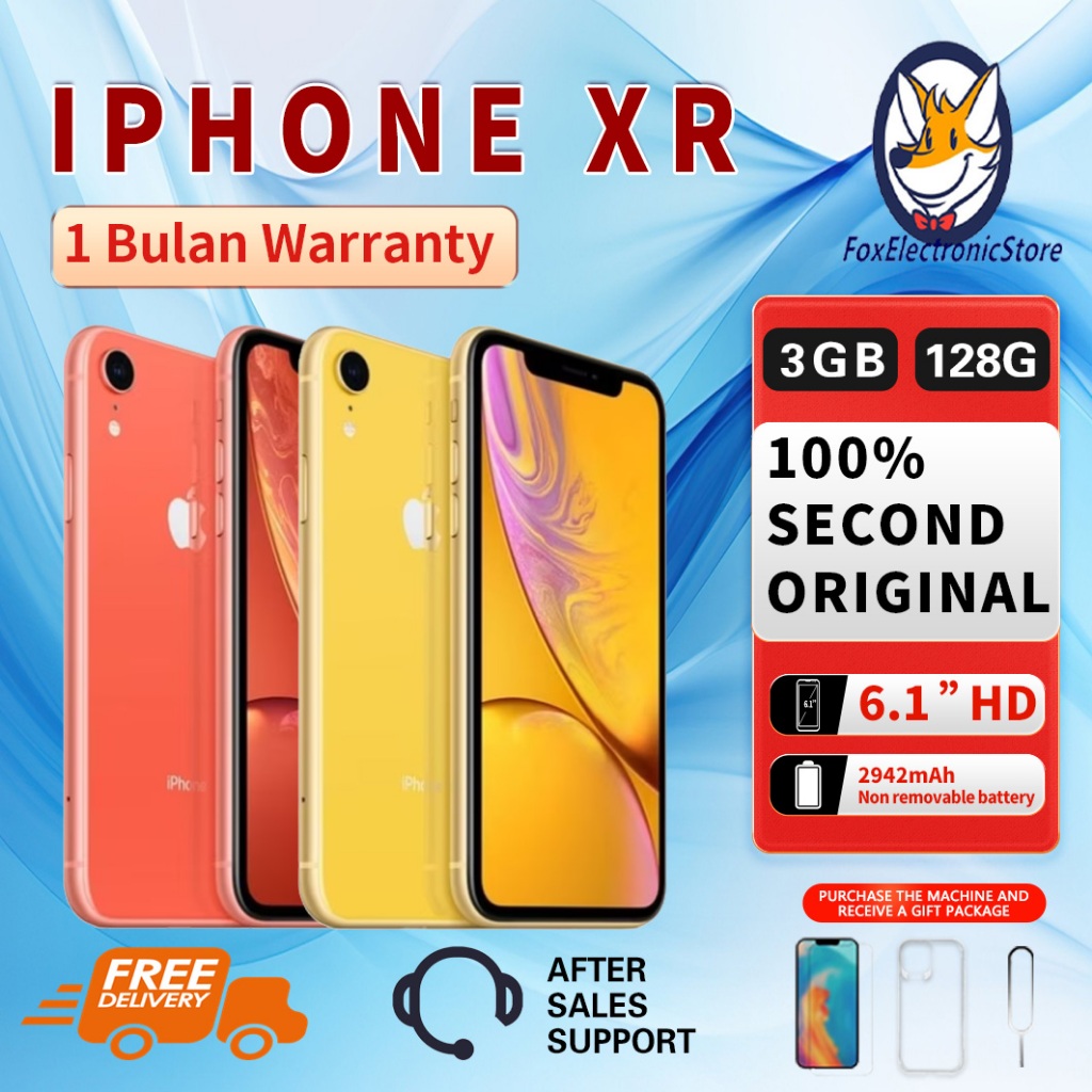 Jual iPhone XR 128GB Second Original100% EX-INTER 6.1“ OLED Silent-Camera Fullset Mulus Like New ...