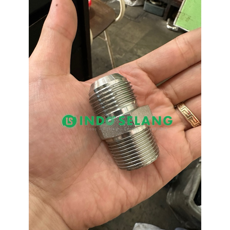 Jual DOBEL NEPEL 1” - 1” SELANG HIDROLIK NPT 1” x JIC 1” 16MB-16MJ 16 MB 16 MJ ADAPTOR HOSE ...