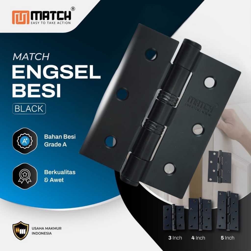 Jual MATCH Engsel Stainless Besi Pintu dan Jendela Tebal 2mm ukuran 3/4 ...