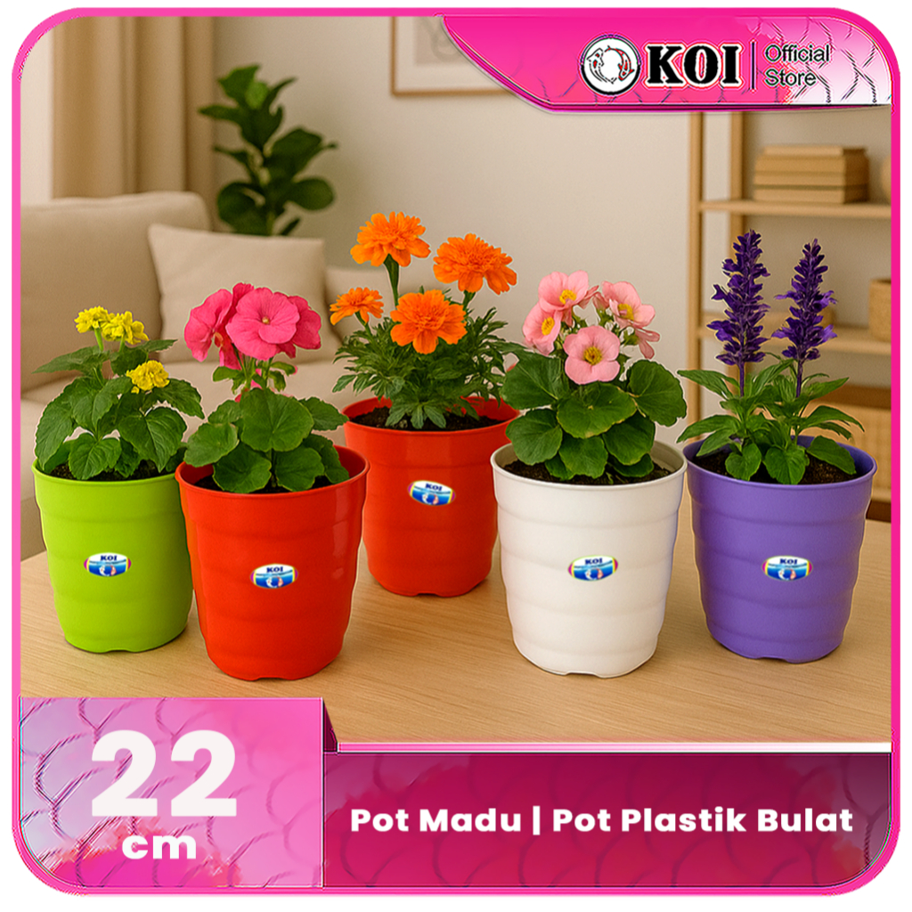 Jual Koi Official _ Pot Madu Pot Tanaman Berkualitas 22 cm - Pot Bunga ...