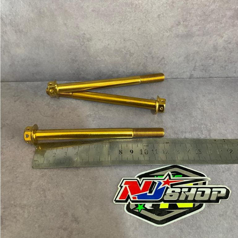 Jual HARGA SATUAN baut probolt stainless flower gold M10 x 120 drat 14 ...
