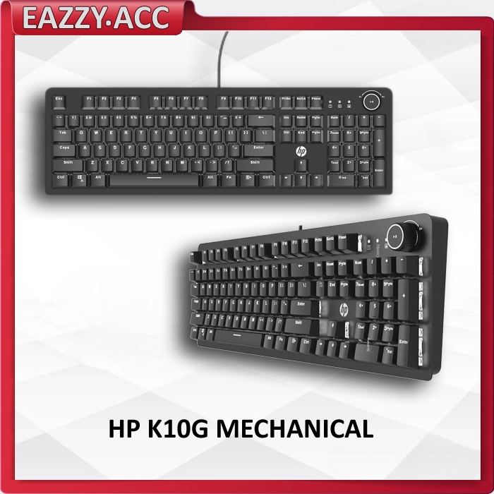 Jual Keyboard Mechanical HP K10G Gaming Keyboard 104 Keys Full Size Backlit Putih | Shopee Indonesia