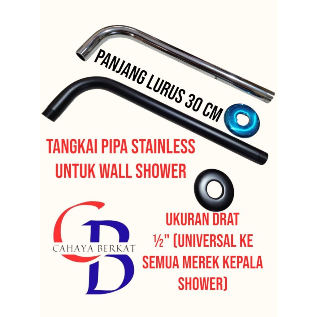 Jual Tangkai Pipa Wall Shower / Shower Tanam 30 cm | Shopee Indonesia