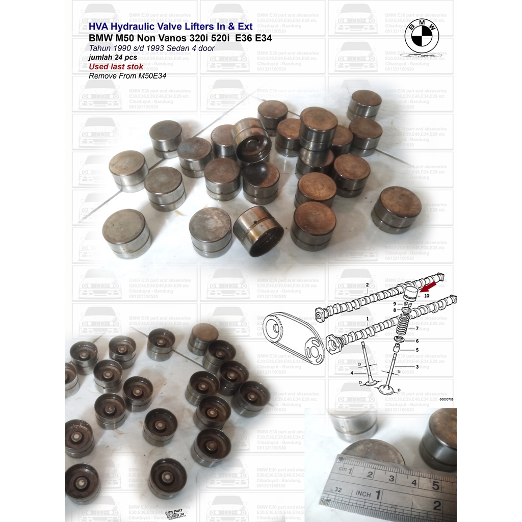 Jual HVA Hydraulic Valve Lifters In & Ext BMW M50 Non Vanos 320i 520i ...