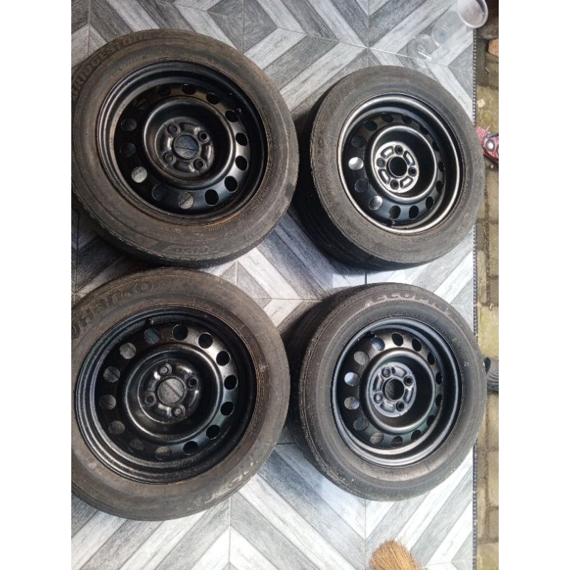 Jual velg kaleng oem great corolla original 4x100 r14 bonus ban ...