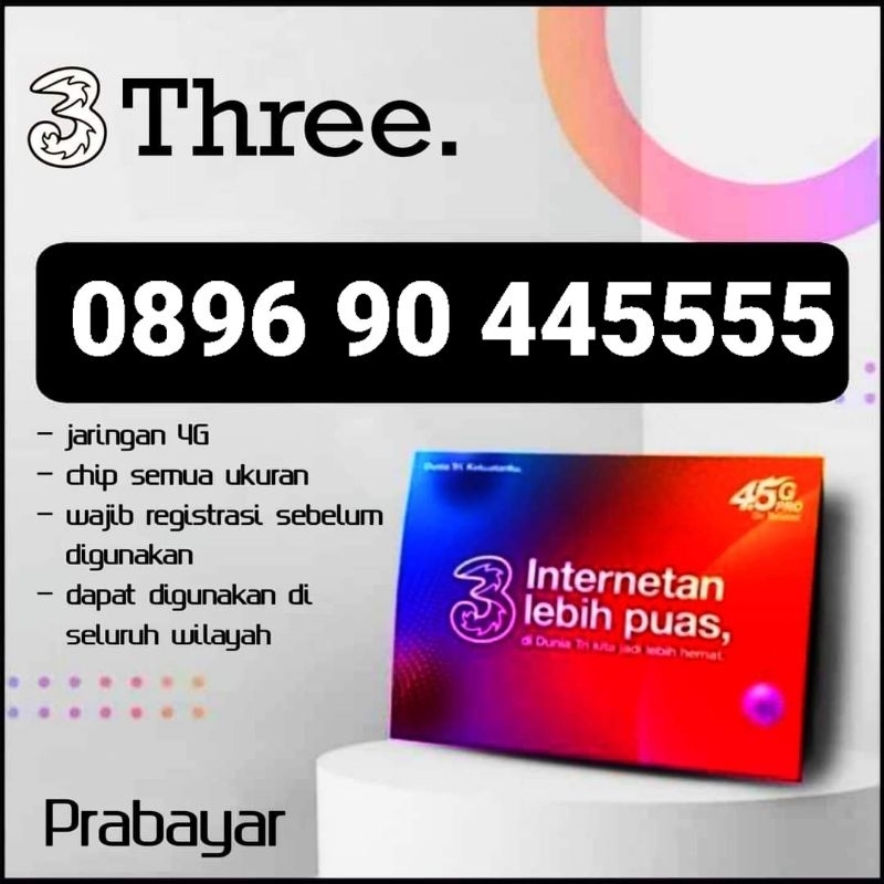 Jual Perdana Tri cantik 5555 | Shopee Indonesia