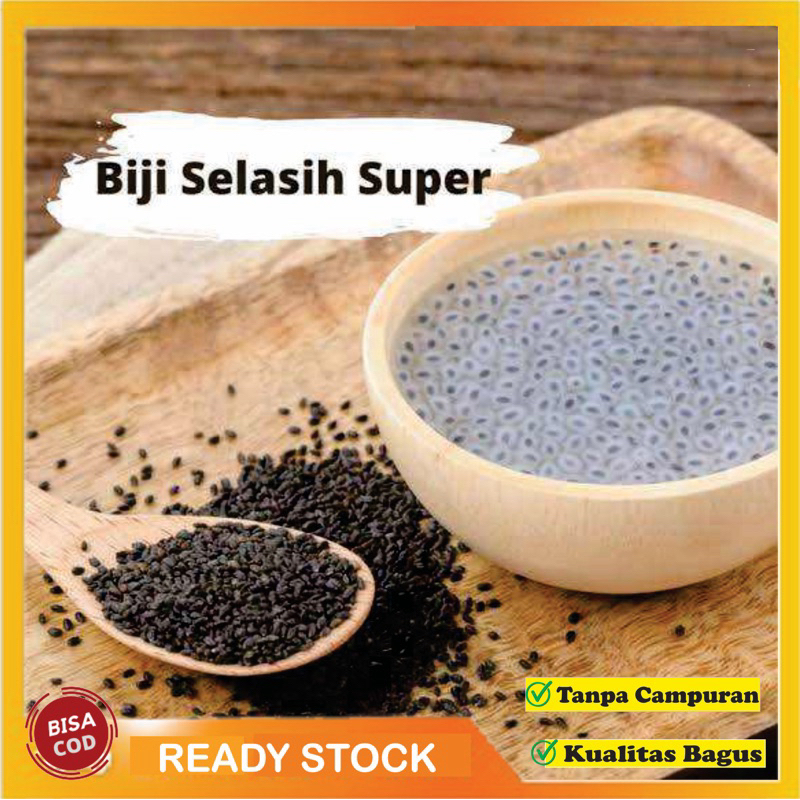 Jual 100gr Biji Selasih / Basil Seed / Selasih Besar & Bersih / Rempah ...