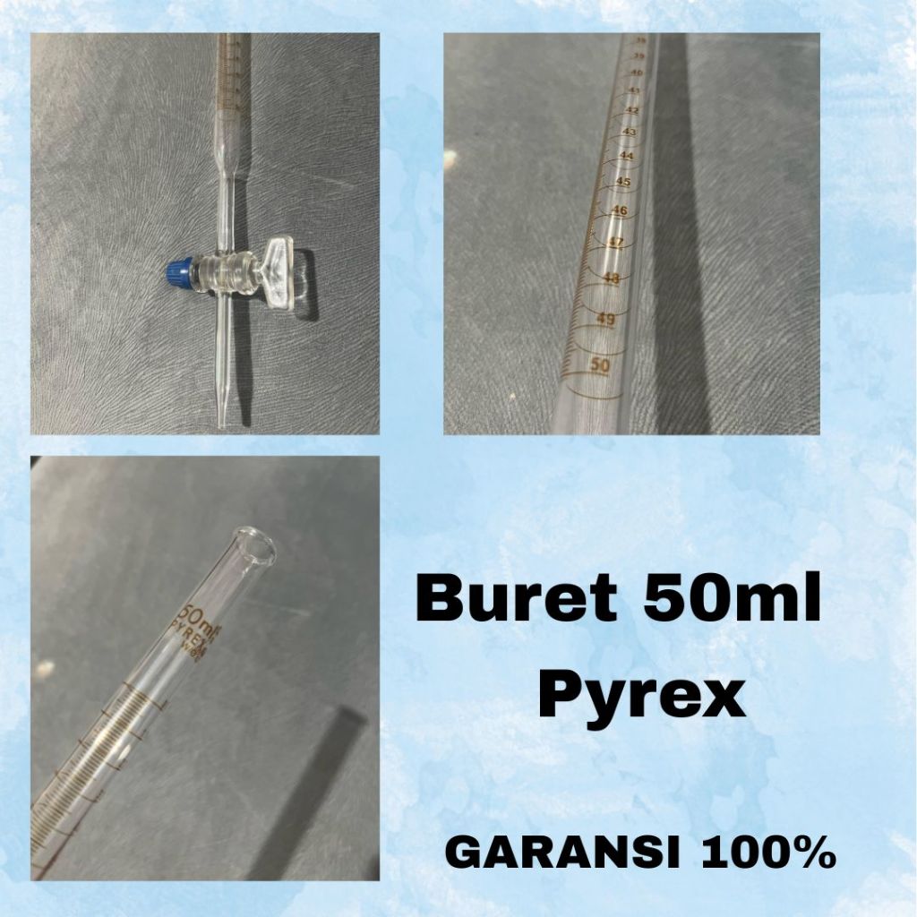 Jual Vialabware Buret 50ml Pyrex Keran kaca | Alat laboratorium | Alat ...