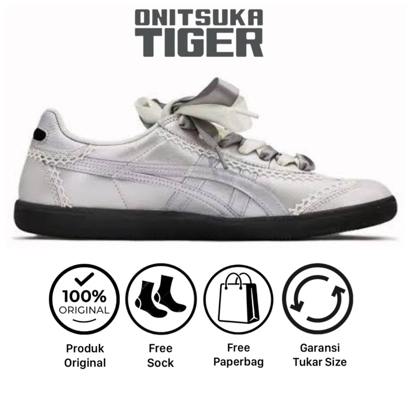 Jual Sepatu onitsuka tiger original Tokuten silver ballet women // free ...