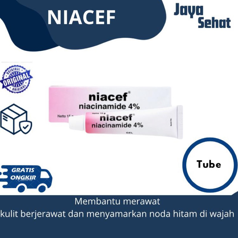 Jual Niacef 4% Gel Tube 15gr Acne Vulgaris Efektif | Shopee Indonesia