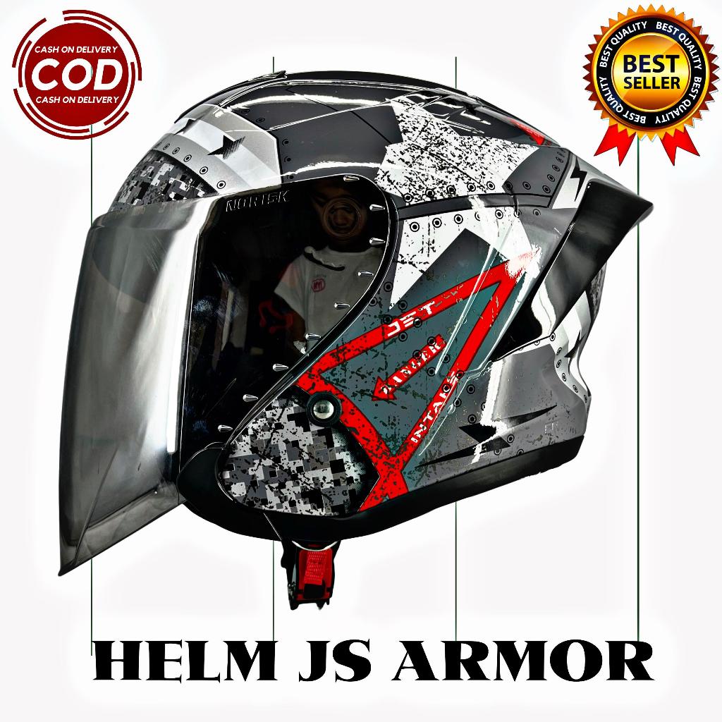 Jual HELM HALF FACE JS STAR SNI/HELM ARMOR/HELM ORIGINAL/HELM KEREN ...