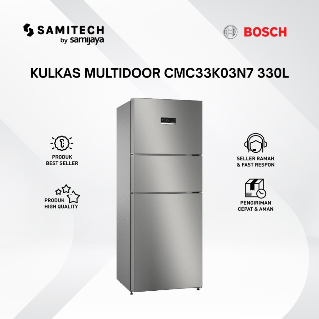 Jual KULKAS 3 PINTU MULTIDOOR BOSCH CMC33K03N7 330L | Shopee Indonesia
