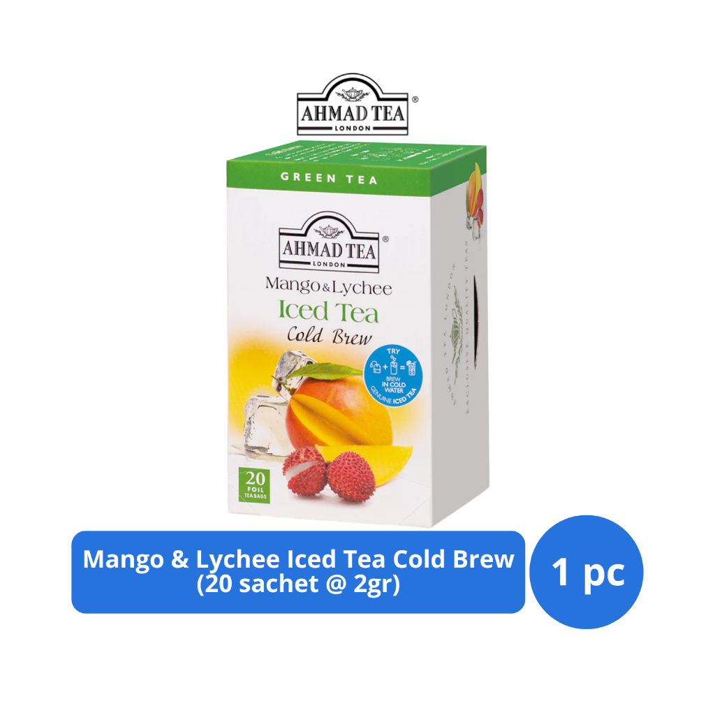 Jual Ahmad Tea Mango & Lychee Iced Tea Cold Brew 20s @ 2gr | Shopee ...