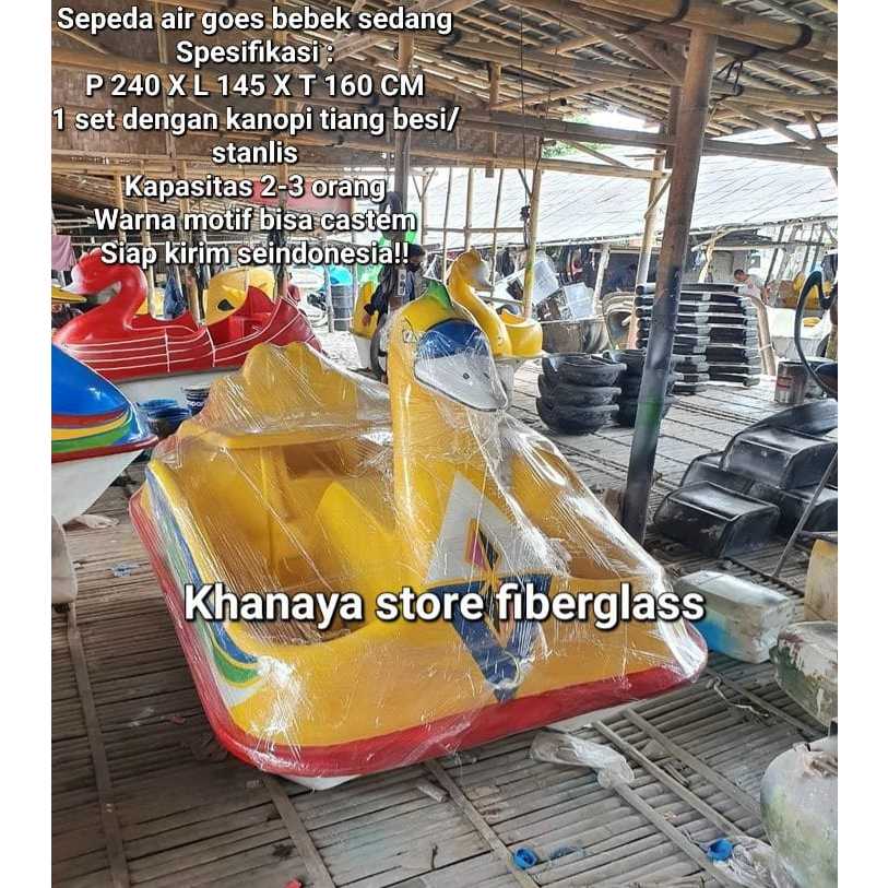 Jual Perahu wisata bebekkan kuning/Bebek gowes fiber/perahu bebek gowes ...