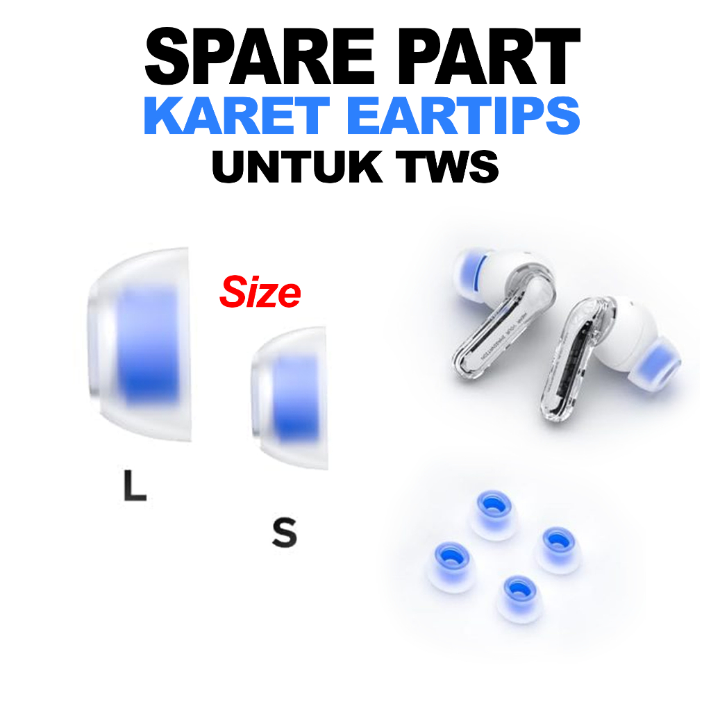 Jual [ORIGINAL EATIPS] Karet Eartips | Silicon Earbuds | Karet Earbuds ...