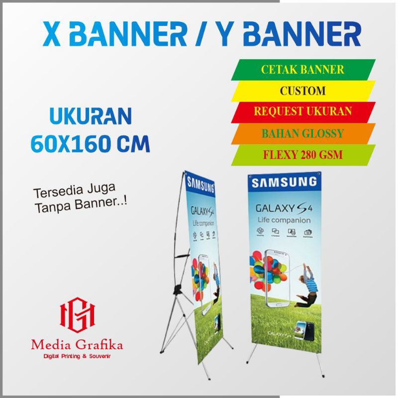 Jual cetak banner X banner | Y banner | X banner custom design | Y ...
