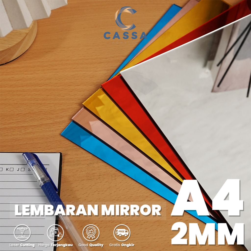 Jual Akrilik Lembaran Mirror A4 2mm / Acrylic Sheet Gold Silver Rose ...