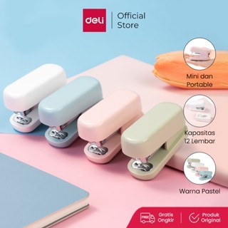 Jual Deli Staples Mini / Stapler Lucu Kapasitas 12 Lembar Free Isi ...