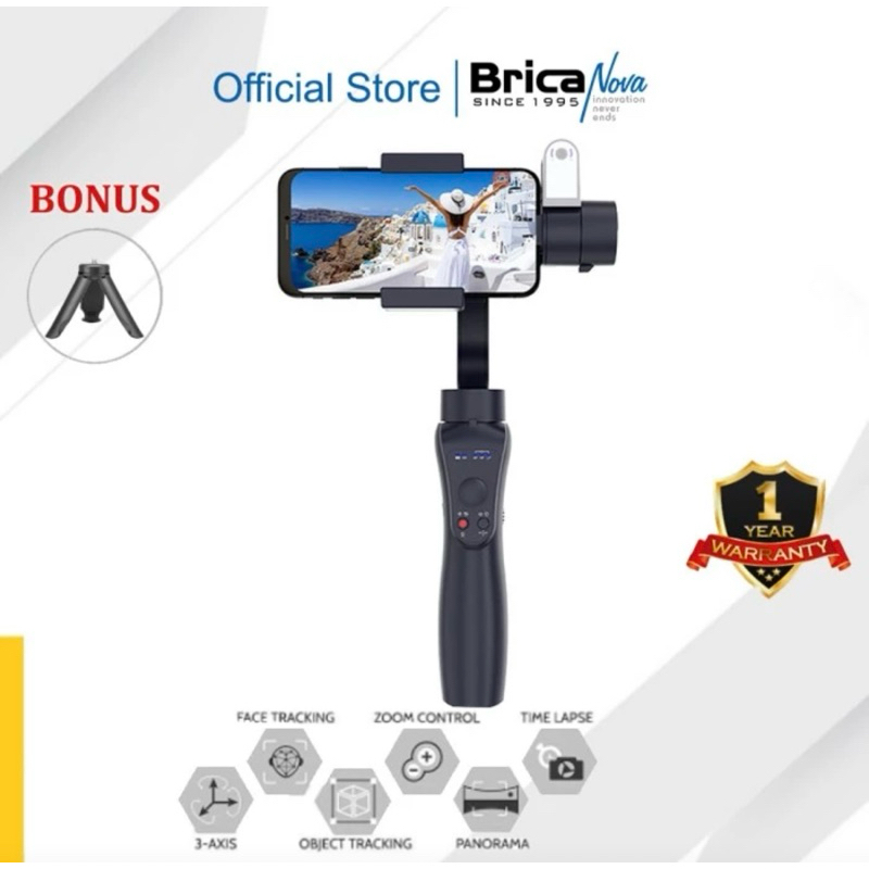 Jual BRICA B-Steady AI - B Steady AI 3-Axis Smarthphone & Action Cam Gimbal - Gratis Tripod ...