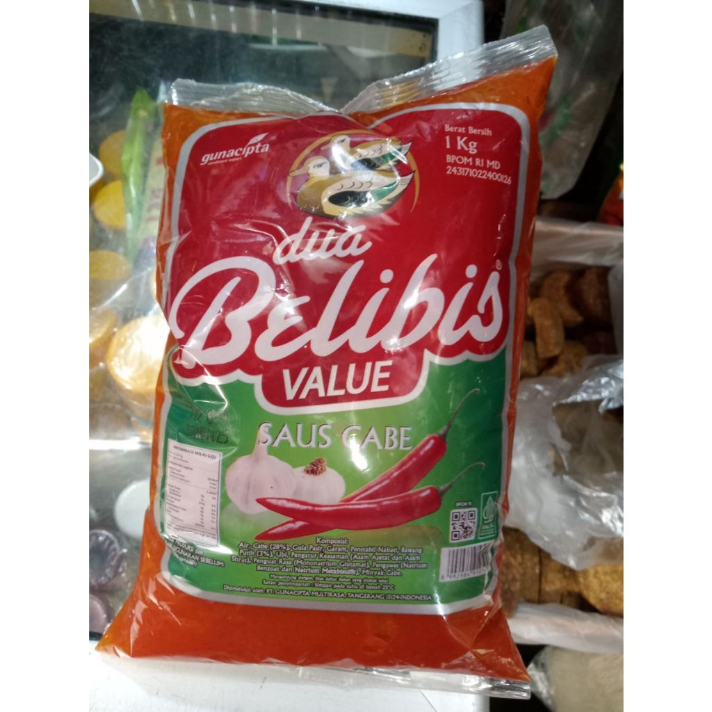 Jual Dua Belibis Saus Cabe/Saus Sambal Value/Refill 1kg | Shopee Indonesia
