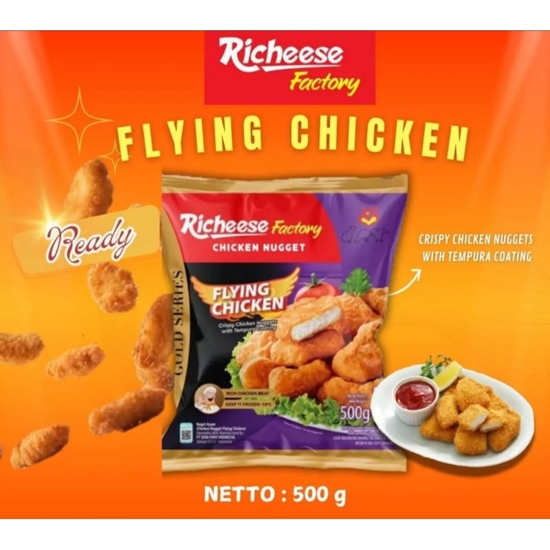 Jual Richeese Nugget Flying Chicken 500g | Shopee Indonesia