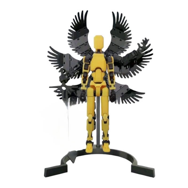 Jual Mainan brick action Figure Dummy Robot warna Kuning dengan sayap ...